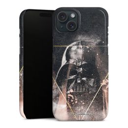 DeinDesign iPhone 15 Plus Handy Premium Case Smartphone Handyh&uuml;lle Schutzh&uuml;lle gl&auml;nzend Star Wars Darth Vader Official Licensed Product Premium Case