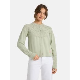 LIEBLINGSST&Uuml;CK LIEBLINGSST&Uuml;CK Damen Strickjacke "ZazaL"506, spring gr&uuml;n, Gr. 48, Obermaterial: 100% Baumwolle, Strickjacken, aus 100% Baumwolle