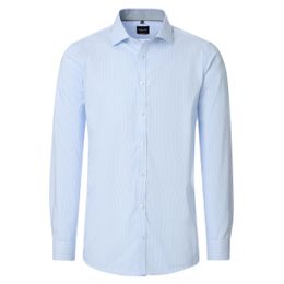 Venti Herren Businesshemd "Venti Businesshemd Langarm gestreift", blau, Gr. 42, gestreift, 100% Baumwolle, Hemden