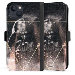DeinDesign iPhone 13 Handy Klapph&uuml;lle Handyh&uuml;lle aus Kunst Leder schwarz Flip Case Star Wars Darth Vader Official Licensed Product Sideflip mit Lasche