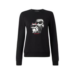 K by KARL LAGERFELD Karl Lagerfeld Sweatshirt 'Ikon' Damen Gr&ouml;&szlig;e S schwarz / wei&szlig;