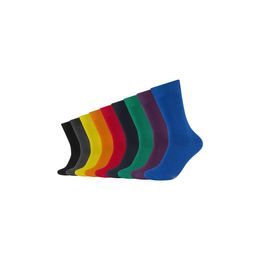 Socken Camano "Socken 9er Pack", Damen, Gr. 35-38, blau (classic blau), 80% Baumwolle, 17% Polyamid, 3% Elasthan, uni, Socken Socken
