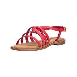 Lazamani Damen Riemchensandale "Lazamani Sandalen Leder/Textil", Gr. 38rot, Leder, Textil, Schuhe