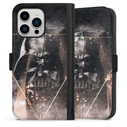 DeinDesign iPhone 13 Pro Handy Klapph&uuml;lle Handyh&uuml;lle aus Kunst Leder schwarz Flip Case Star Wars Darth Vader Official Licensed Product Sideflip mit Lasche