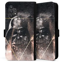 DeinDesign Galaxy A32 5G Handy Klapph&uuml;lle Handyh&uuml;lle aus Kunst Leder schwarz Flip Case Official Licensed Product Darth Vader Star Wars Sideflip mit langer Lasche