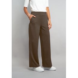 Seidel Moden Damen Stoffhose, gr&uuml;n, Basic, Gr. 42, Single Jersey, Obermaterial: 50% Polyester, 45% Viskose, 5% Elasthan, Hosen, in hochwertiger