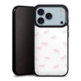 DeinDesign iPhone 17 Pro Handy Silikon H&uuml;lle Case schwarz Handyh&uuml;lle Schleifen Bow Muster
