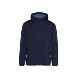 TRIGEMA Herren Softshelljacke "TRIGEMA Klassische Softshell&ndash;Kapuzenjacke", blau, Gr. XXL, Stoff, 88% Polyamid, 12% Elastan, Jacken
