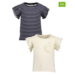 Blue Seven 2er Set: Shirts in Dunkelblau/ Creme - 53% | Gr&ouml;&szlig;e 98 | Kinder-oberteile