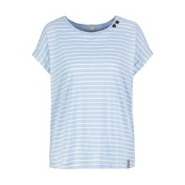Sublevel Shirt in Hellblau/ Wei&szlig; - 86% | Gr&ouml;&szlig;e XS | Damen-tops