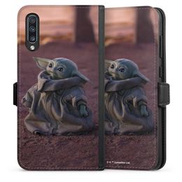 DeinDesign Galaxy A70 Handy Klapph&uuml;lle Handyh&uuml;lle aus Kunst Leder schwarz Flip Case The Child Star Wars Baby Yoda Sideflip mit Lasche