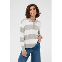 Kaffe Pullover in Creme/ Grau - 51% | Gr&ouml;&szlig;e XXL | Damen-pullover-cardigans