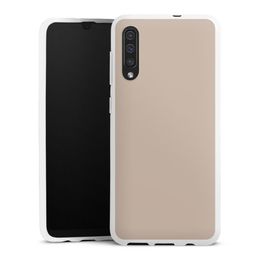 DeinDesign Galaxy A50 Handy Silikon H&uuml;lle Case wei&szlig; Handyh&uuml;lle Colour Unicoloured Silikon Case