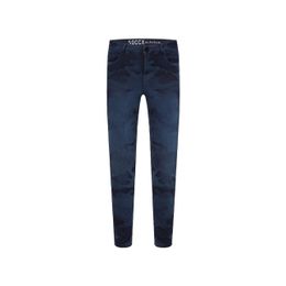 SOCCX Damen Slim-fit-Jeans, blau, Gr. 26, tarnfarben, Denim/Jeans, Material: 68% Baumwolle, 16% Polyester, 14% Lyocell, 2% Elasthan, Jeans, mit