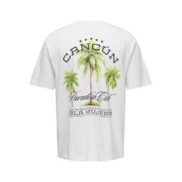 Only & Sons ONLY & SONS Damen T-Shirt "ONSKEANE RLX SS PRINT TEE NOOS"hellwei&szlig; print:cancun, Gr. XXL, bedruckt, Jersey, Obermaterial: 100% Baumwolle, Shirts