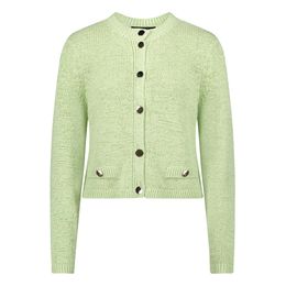 Betty Barclay Damen Strickjacke "Damen mit aufgesetzten Taschen", gr&uuml;n, Basic, Gr. 40, Strick, Obermaterial: 65% Polyacryl, 35% Polyamid, Strickjacken