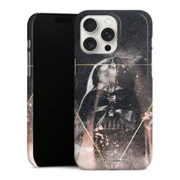 DeinDesign iPhone 15 Pro Max Handy Premium Case Smartphone Handyh&uuml;lle Schutzh&uuml;lle gl&auml;nzend Star Wars Darth Vader Official Licensed Product Premium Case