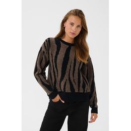 Kaffe Pullover in Schwarz/ Braun - 49% | Gr&ouml;&szlig;e XL | Damen-pullover-cardigans