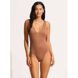 Seafolly Badeanzug in Braun - 65% | Gr&ouml;&szlig;e 42 | Damen-bademode