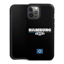 DeinDesign iPhone 12 Pro Handy Panzer Handyh&uuml;lle robuste Outdoor H&uuml;lle Schutzh&uuml;lle matt Hamburg Official Licensed Product Hsv Tough Case