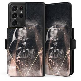 DeinDesign Galaxy S21 Ultra 5G Handy Klapph&uuml;lle Handyh&uuml;lle aus Kunst Leder schwarz Flip Case Star Wars Darth Vader Official Licensed Product Sideflip mit Lasche
