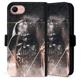 DeinDesign iPhone 16e Handy Klapph&uuml;lle Handyh&uuml;lle aus Kunst Leder schwarz Flip Case Star Wars Darth Vader Official Licensed Product Sideflip mit Lasche