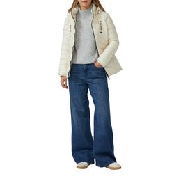 s.Oliver Damen Outdoorjacke, wei&szlig;, Gr. 40, unifarben, Steppware, Obermaterial: 100% Polyester. Futter: 100% Polyester, Jacken, mit abnehmbarer Kapuze