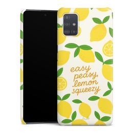 DeinDesign Galaxy A51 Handy Premium Case Smartphone Handyh&uuml;lle Schutzh&uuml;lle gl&auml;nzend Lemon Statement Spruch Premium Case