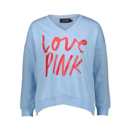 miss goodlife Sweatshirt "Love Pink" in Hellblau - 76% | Gr&ouml;&szlig;e XS | Damen-sweatshirts-jacken