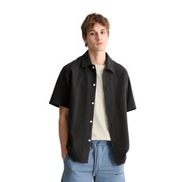 Marc O'Polo Herren Kurzarmhemdbroken graphite, Gr. S, MARC O'POLO DENIM, Web, Obermaterial: 100% Baumwolle, Hemden, regular mit Karo-Struktur
