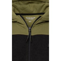 Stooker Men Herren Sweatjacke "STEWART Sweatjacke French Terry mit Kapuze", gr&uuml;n, Gr. XXXL, angeraute Sweatware, 60% Baumwolle, 40% Polyester,