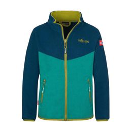 Trollkids Fleecejacke "Oppdal" in Dunkelblau/ Gr&uuml;n - 34% | Gr&ouml;&szlig;e 122 | Kids-fleecejacken-fleecepullover