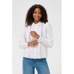 Kaffe Hemd in Wei&szlig; - 55% | Gr&ouml;&szlig;e 42 | Damen-blusen