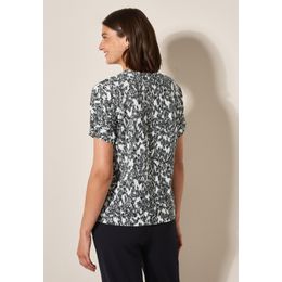 Cecil Damen T-Shirt, wei&szlig;, Gr. XXL, bedruckt, Stoff, 65% Polyester, 35% Viskose, Shirts, mit V-Ausschnitt