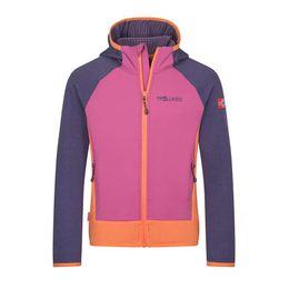Trollkids Hybrid-Fleecejacke "Seiland" in Rosa/ Lila/ Orange - 37% | Gr&ouml;&szlig;e 128 | Kids-fleecejacken-fleecepullover