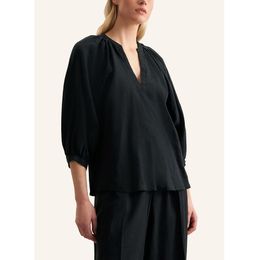 Seidensticker Leinen-Bluse in Schwarz - 58% | Gr&ouml;&szlig;e 42 | Damen-blusen
