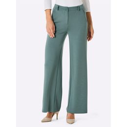 Damen Webhose, gr&uuml;n, Gr. 19, CREATION L PREMIUM, unifarben, 50% Modal, 44% Polyester, 6% Elasthan, Hosen