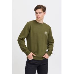 Blend Herren Rundhalspullover "BHSweatshirt"capulet olive, Basic, Gr. XXL, bedruckt, Sweatware, 50% Baumwolle, 50% Polyester, Pullover, Klassischer