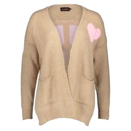 miss goodlife Cardigan "Peace" in Beige - 81% | Gr&ouml;&szlig;e S | Damen-pullover-cardigans