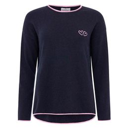 Zwillingsherz Pullover "Doppelherz" in Dunkelblau - 40% | Gr&ouml;&szlig;e M | Damen-pullover-cardigans