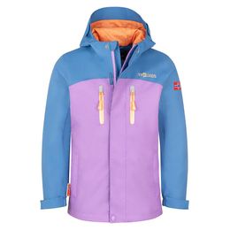Trollkids Regenjacke "Nusfjord" in Lila - 38% | Gr&ouml;&szlig;e 128 | Kinder-outdoor-jacken