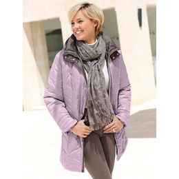 Casual Looks Damen Steppjacke, rosa, Gr. 46, gemustert, mehrfarbig, unifarben, 100% Polyester, Jacken