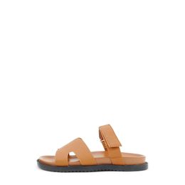 FINDLAY Damen Sandale "DRIES", Gr. 39cognac, Lederimitat, Schuhe, mit ergonomischem Fu&szlig;bett und Klettverschluss