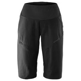 Fahrradhose Gonso "Trail Shorts W", Gr. 40, Normalgr&ouml;&szlig;en, schwarz, 93% Polyamid, 7% Polyester, Hosen Fahrradhose, kurze Damen Radhose, Innenhose mit Sitzpolster, ideal f&uuml;r MTB Touren