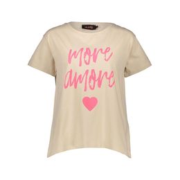 miss goodlife Shirt "More Amore" in Beige/ Rosa - 74% | Gr&ouml;&szlig;e L | Damen-tops