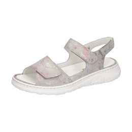 Waldl&auml;ufer WALDL&Auml;UFER Damen Riemchensandale "H-JOLINE", Gr. 5, bunt, Veloursleder, metallic, Schuhe, Sommerschuh, Klettschuh, Bequemschuh in Komfortweite H (=