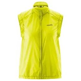 Funktionsweste Gonso "Adventure Vest Wind W", Damen, Gr. 40, gelb, 90% Polyamid, 10% Polyester, Westen Funktionsweste, Damen Weste, leichte und winddichte Fahrradweste mit R&uuml;ckentasche