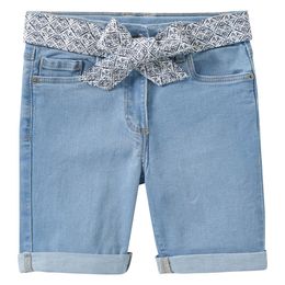 Yigga M&auml;dchen Jeansshorts mit Stoffg&uuml;rtel