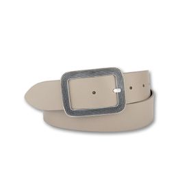 Bernd G&ouml;tz BERND G&Ouml;TZ Damen Lederg&uuml;rtel "Lederg&uuml;rtel mit Designschlie&szlig;e im breiten Stil", beige, Gr. 80, Rindsleder, G&uuml;rtel