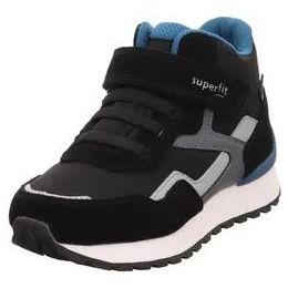 Klettboot Superfit "DASH WMS: Mittel", M&auml;dchen, Gr. 28, schwarz (schwarz, grau), Lederimitat, Polyester, Veloursleder, Schuhe, High Top Sneaker mit GORE TEX, Gr&ouml;&szlig;enschablone zum Download